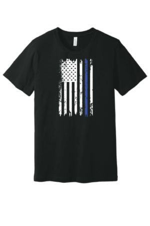 Thin Blue Line Flag T-Shirt - JSE Embroidery