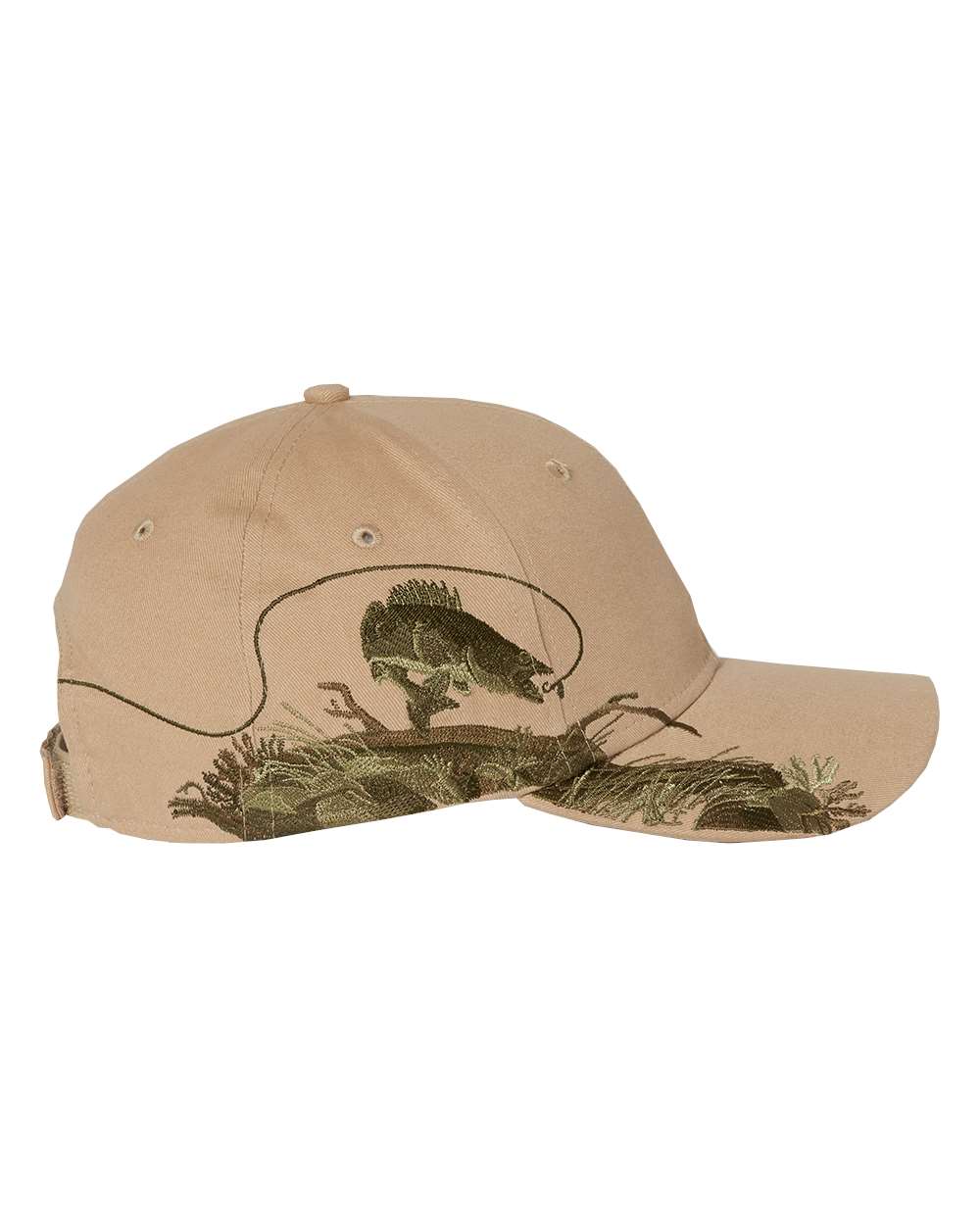 Khaki Embroidered Walleye Cap – JSE Embroidery