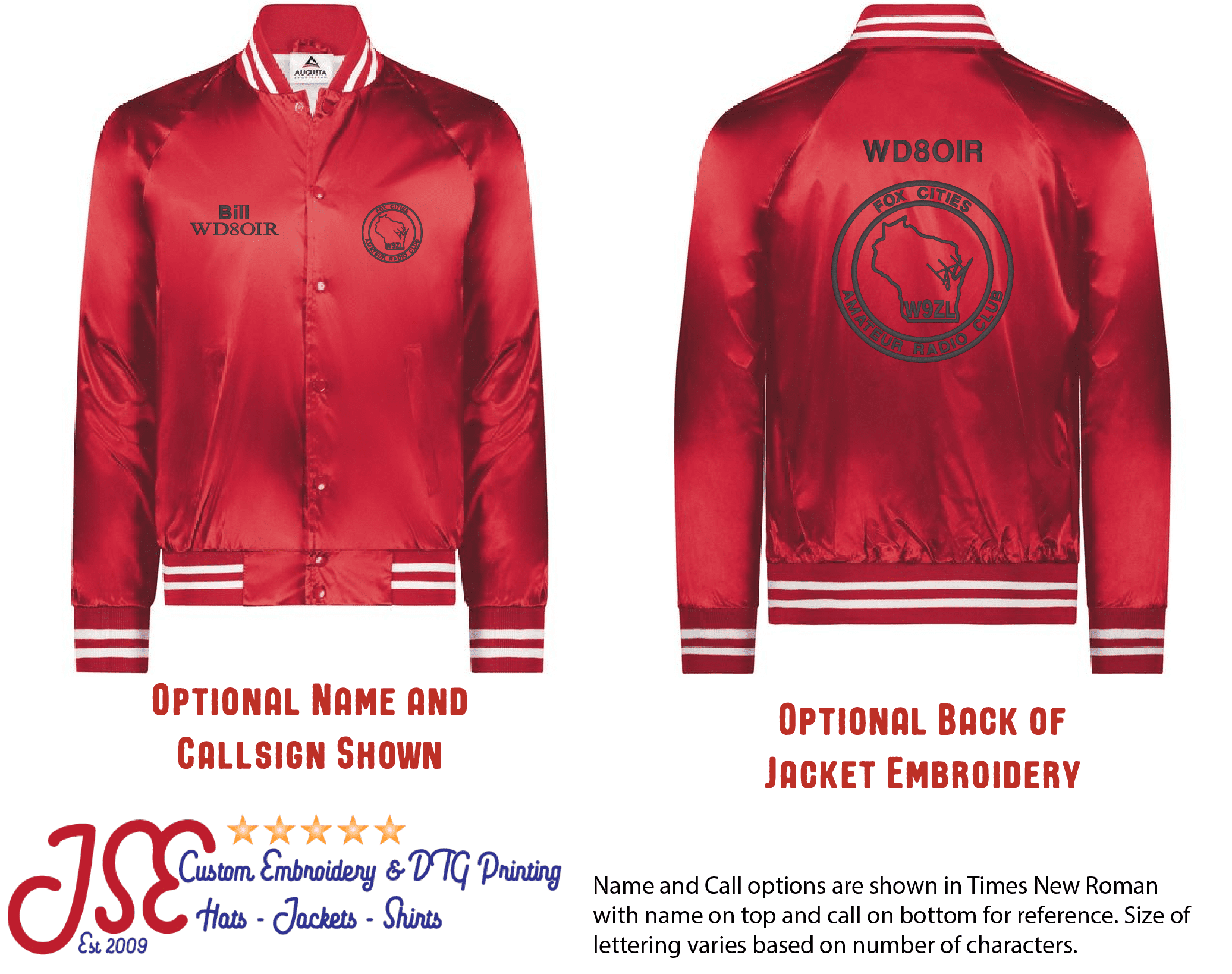 Fox Cities Amateur Radio Club Jackets – JSE Embroidery
