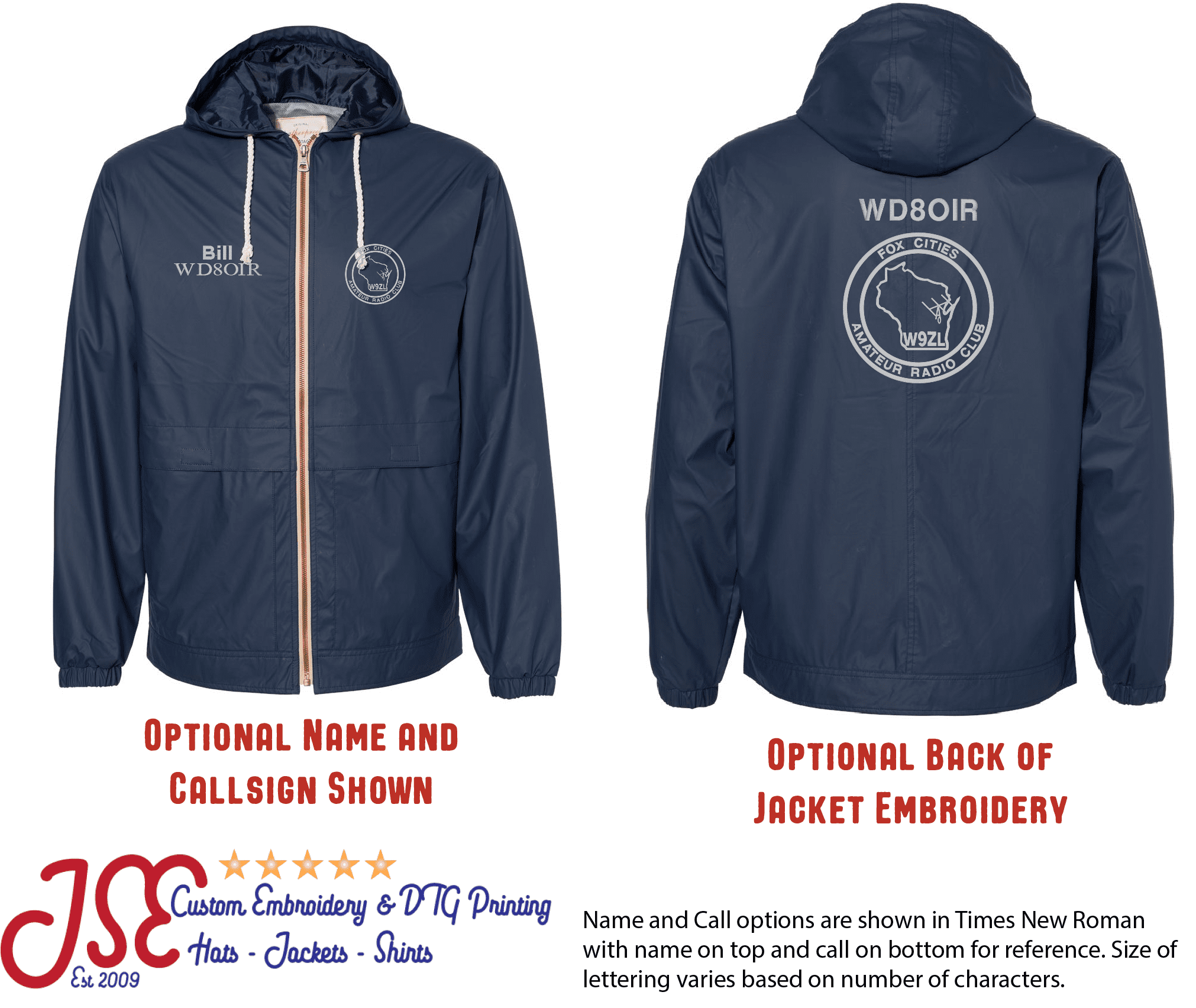 Fox Cities Amateur Radio Club Jackets – JSE Embroidery