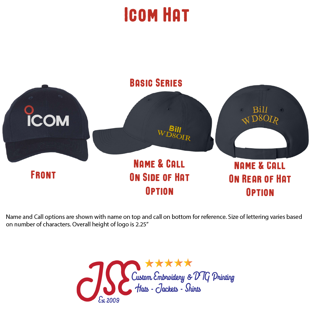 Icom Callsign Hat – JSE Embroidery
