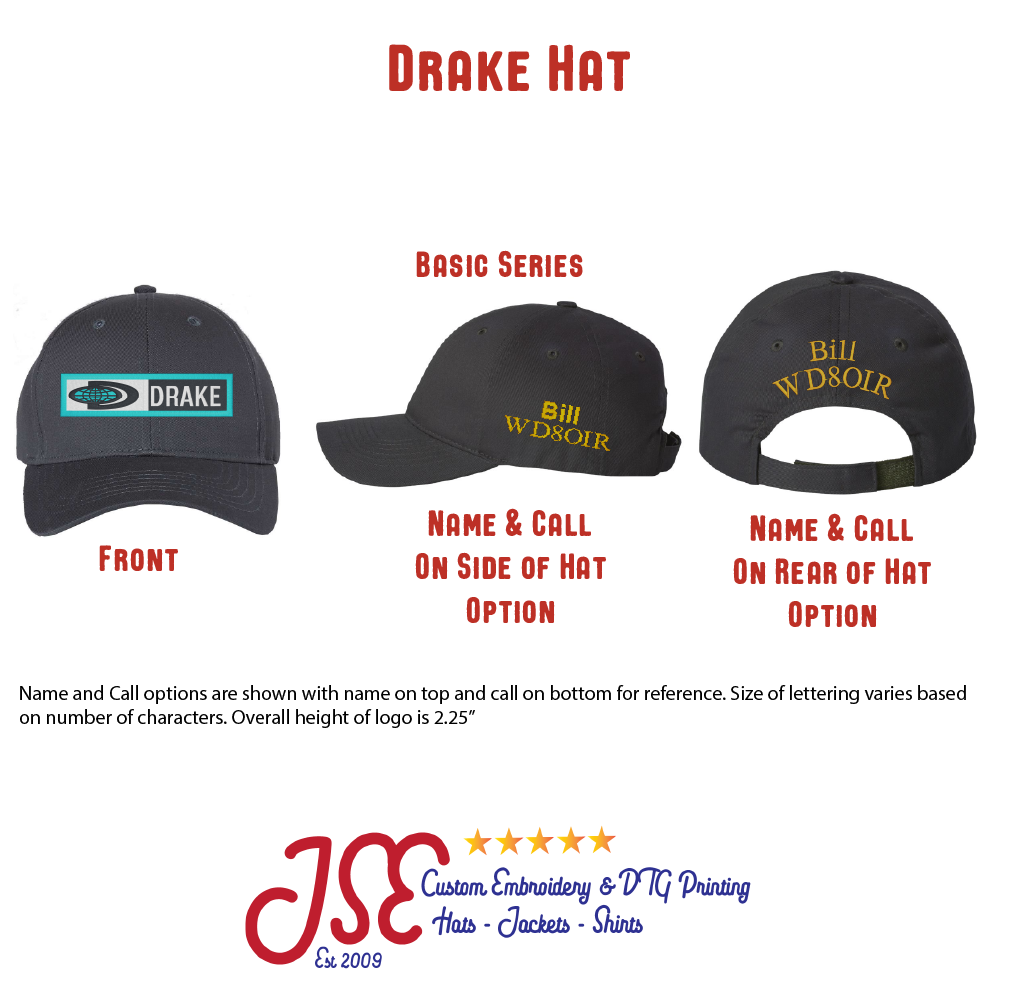 Drake Call Sign Hat – JSE Embroidery