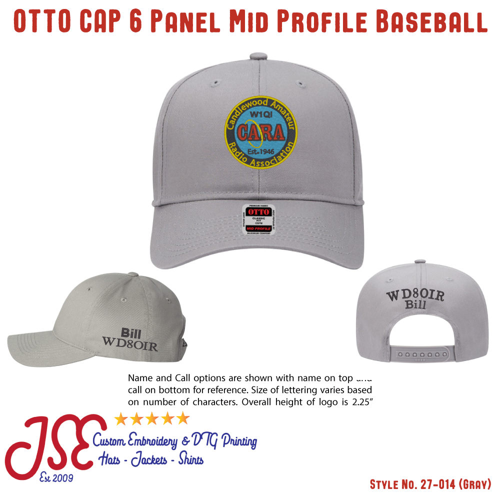 Candlewood Amateur Radio Association Hat – JSE Embroidery