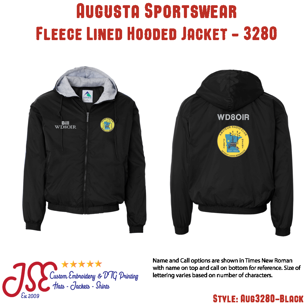 Detroit Lakes Amateur Radio Club Augusta 3280 Jacket – JSE Embroidery