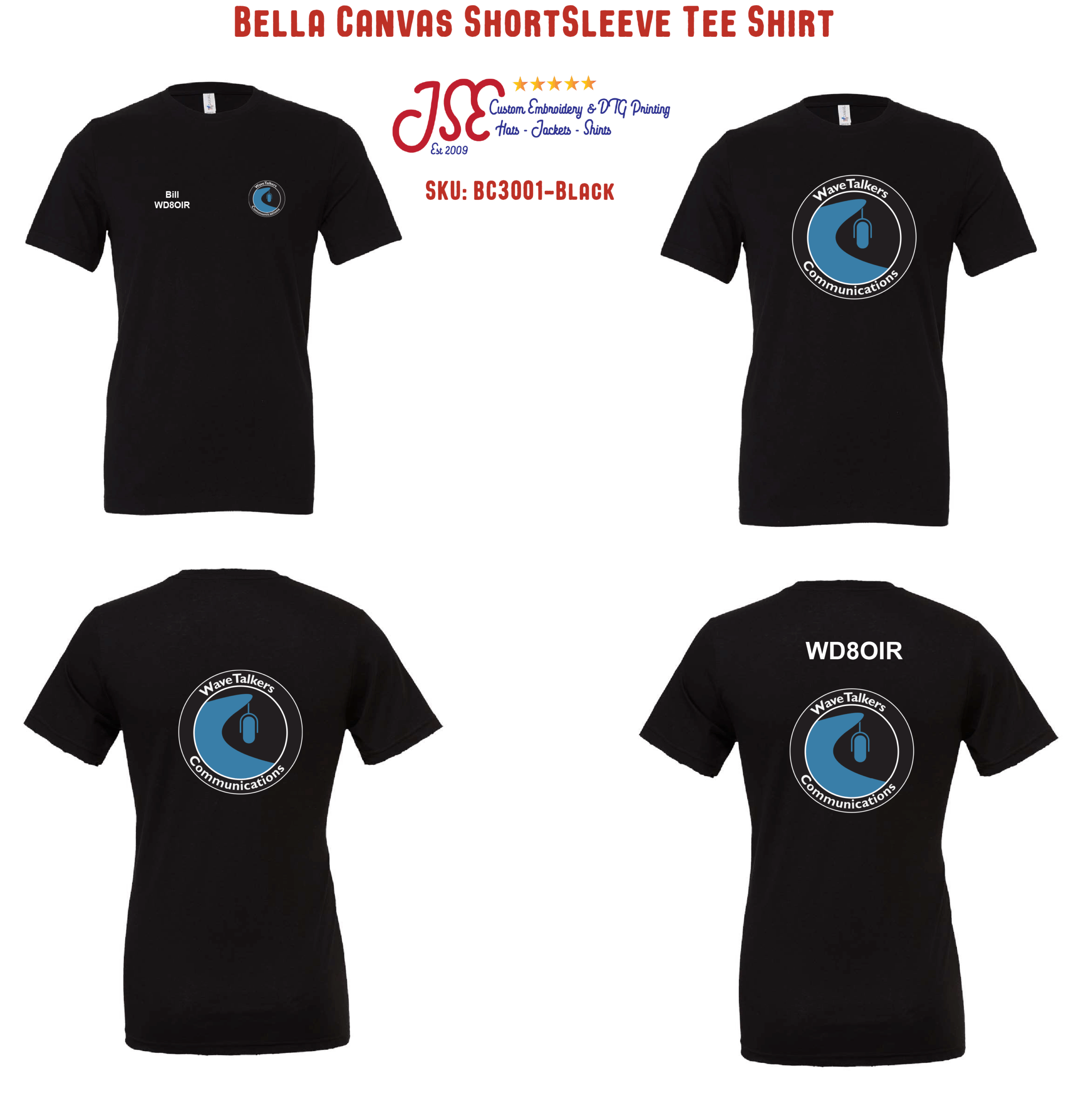 Wave Talkers Communications Tee Shirts – JSE Embroidery
