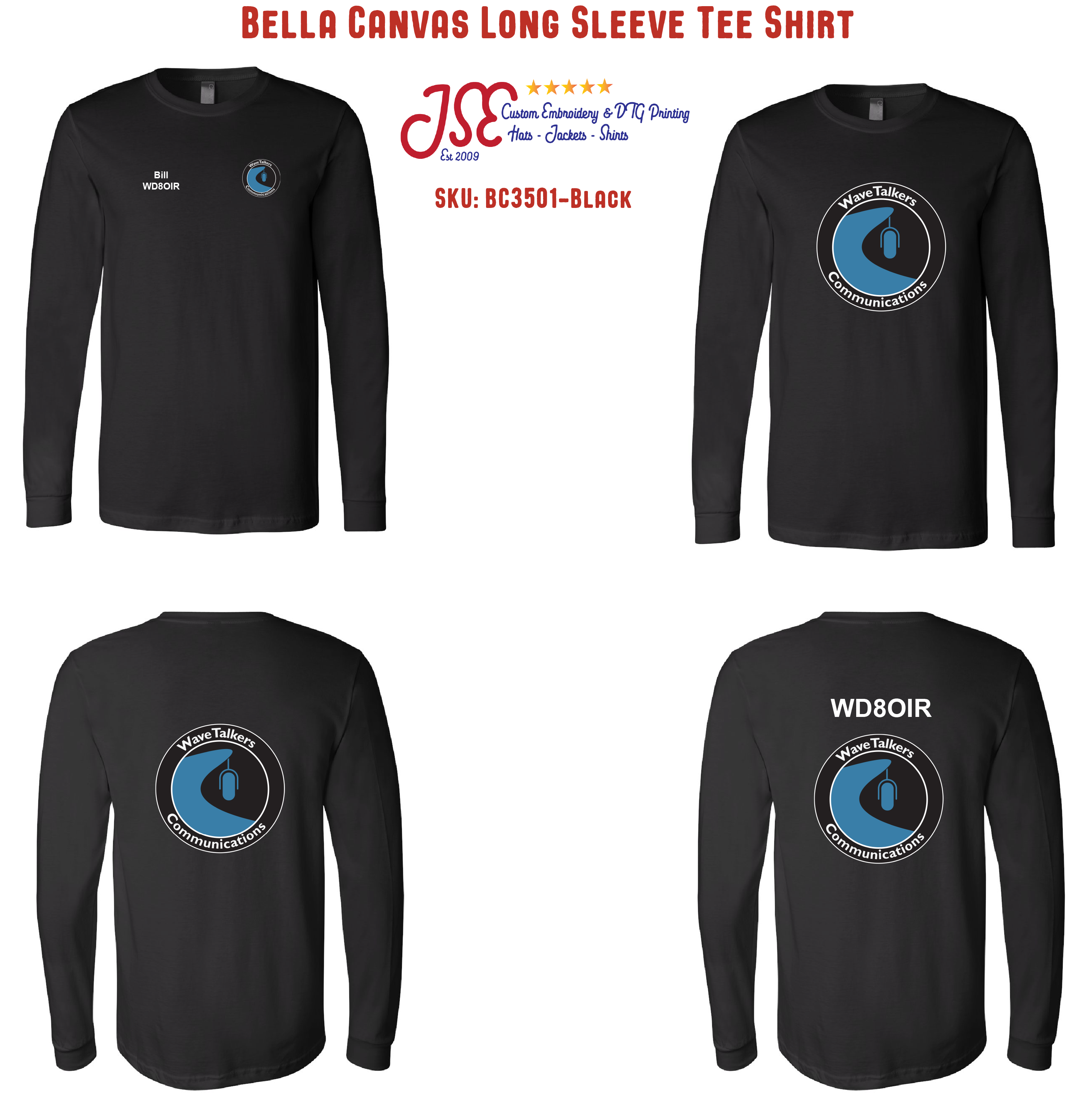 Wave Talkers Communications Tee Shirts – JSE Embroidery