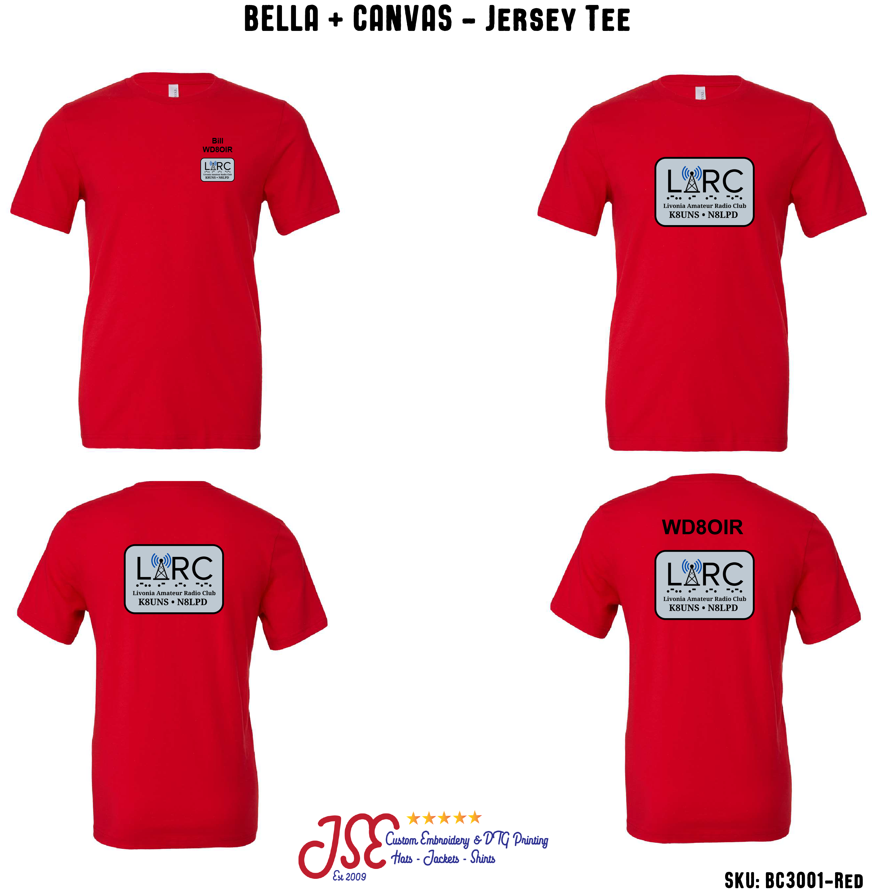Livonia Amateur Radio Club T-SHIRT DTG Printed – JSE Embroidery