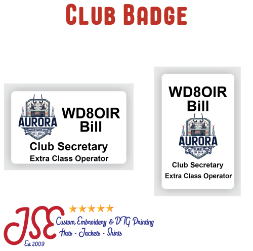 Aurora Amateur Radio Group Badge – JSE Embroidery
